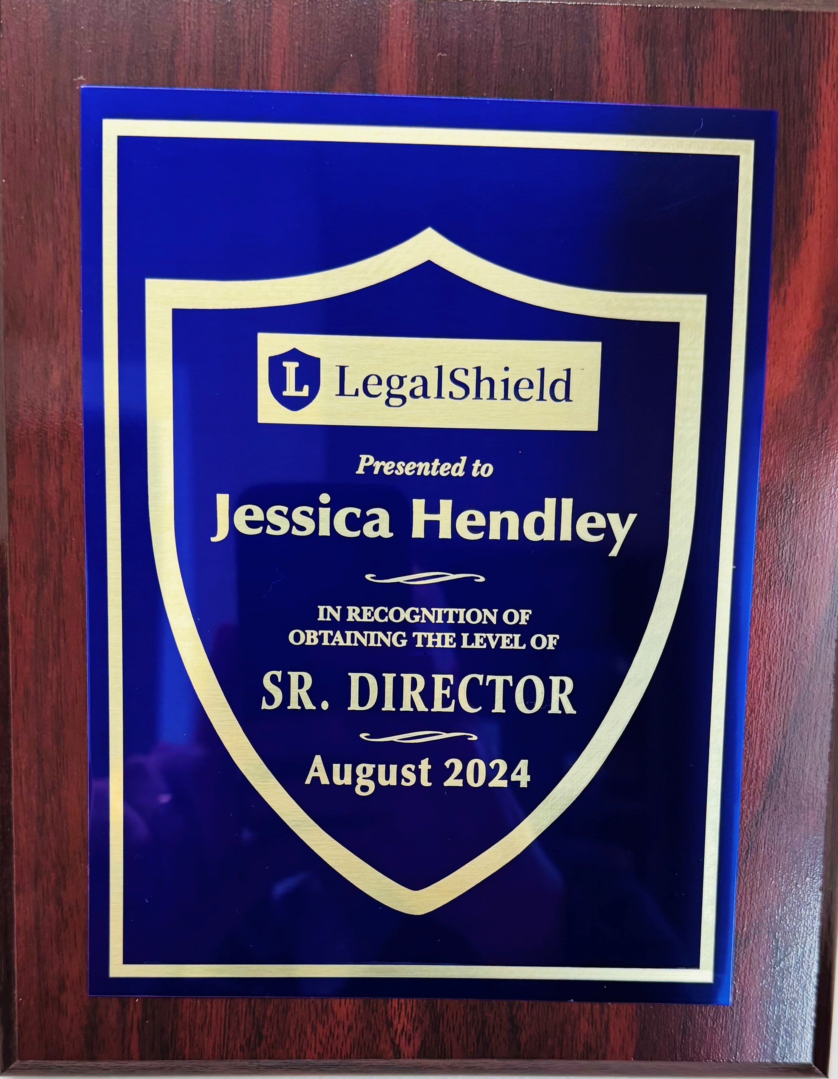 Associate Recognition Plaque – Success Team